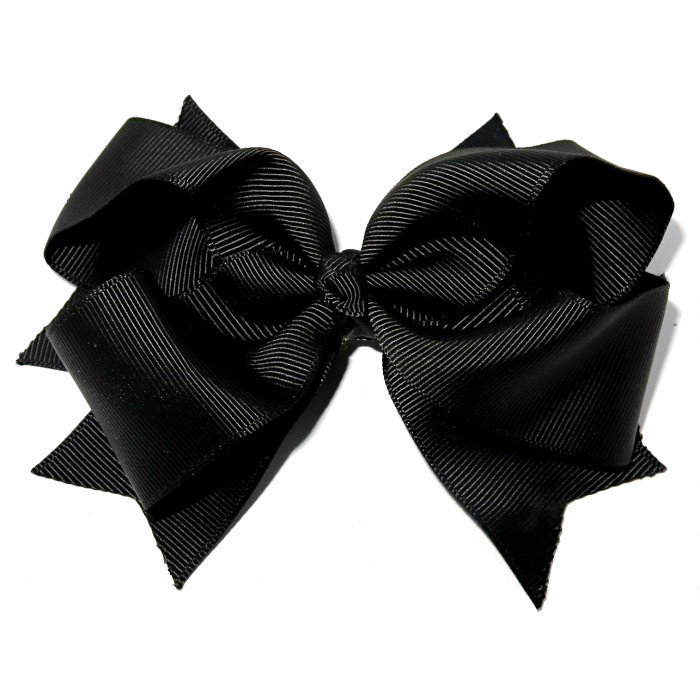 Black Bow Clip - XL - School