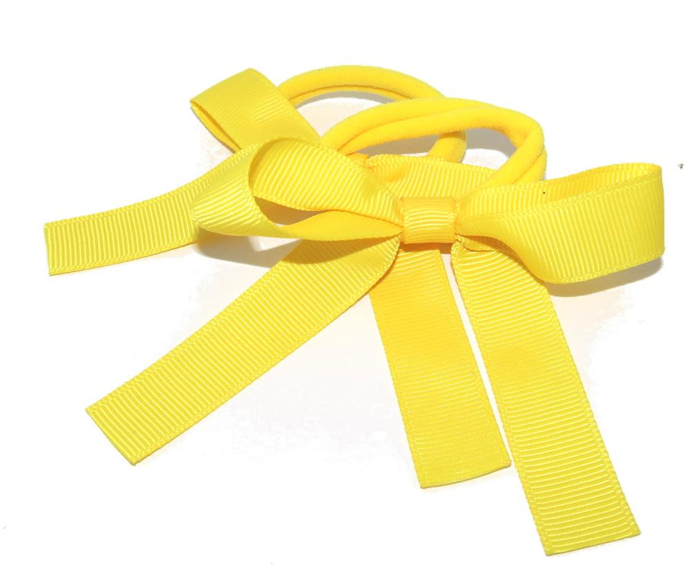 Pony Bows Yellow - School Pony Bows - School Bow Ties - School