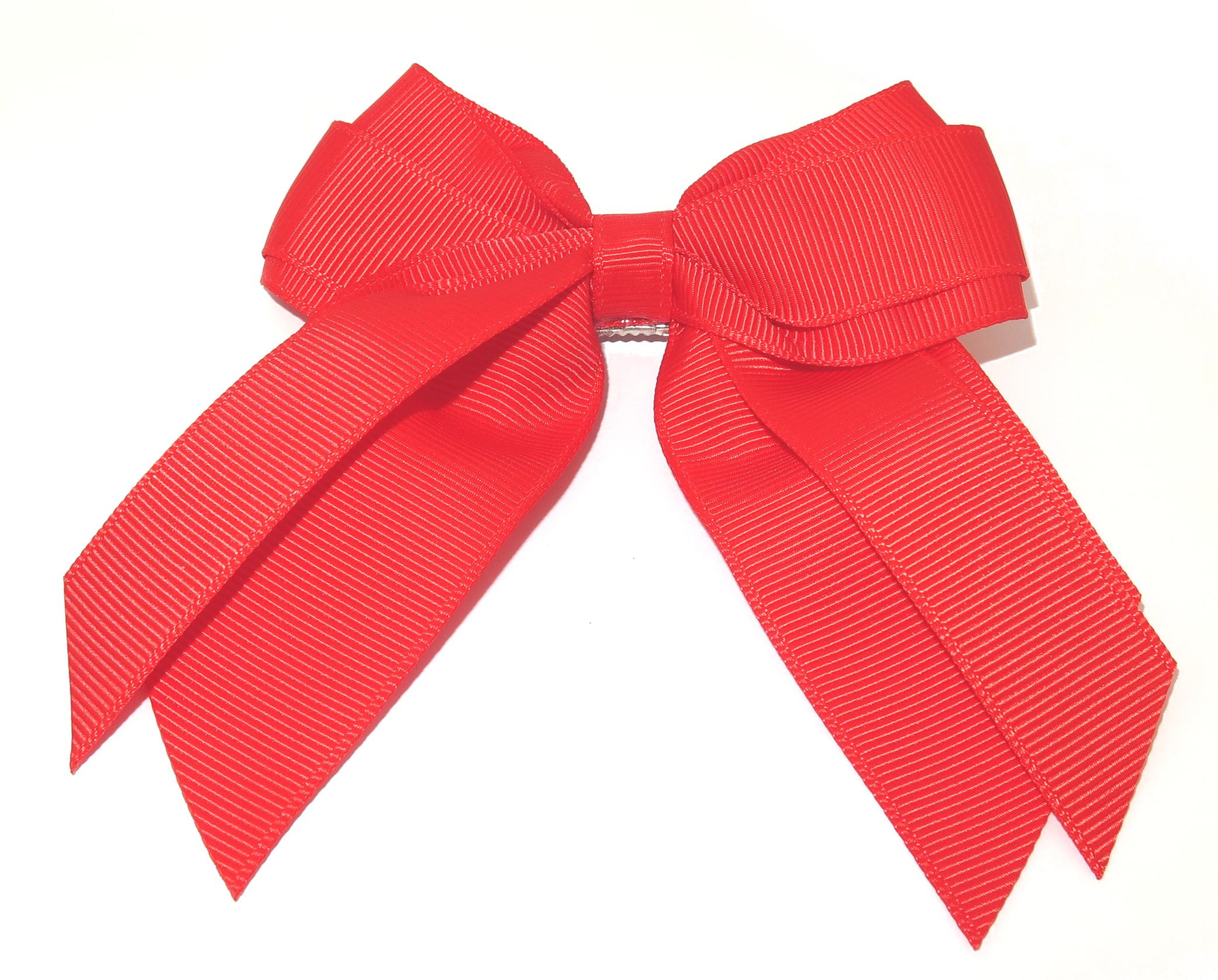 Mini Cheer Bow Red - School Bow Clips - School